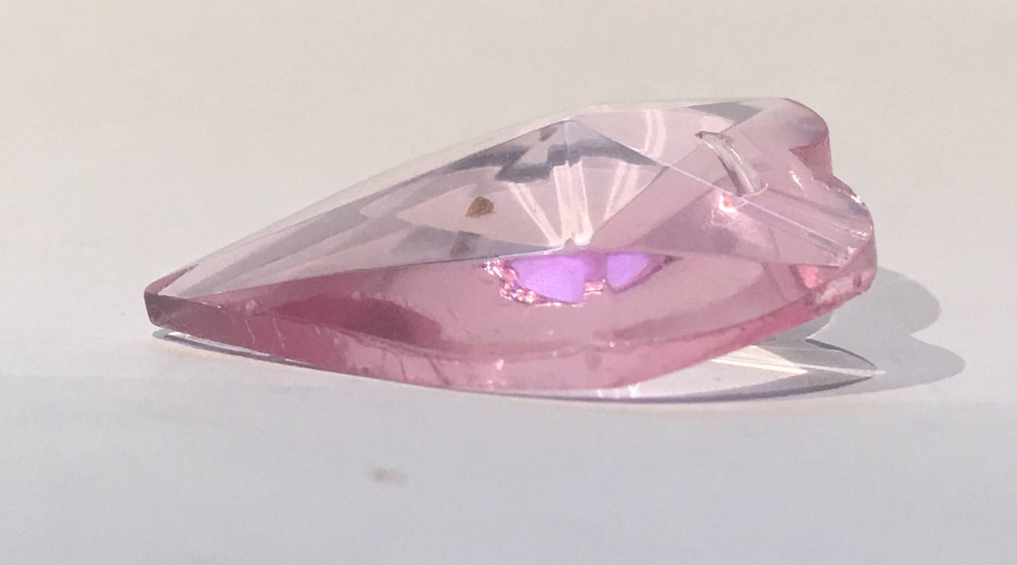 NEW: 40mm Pink Heart prism glass suncatcher wedding crystal | Etsy
