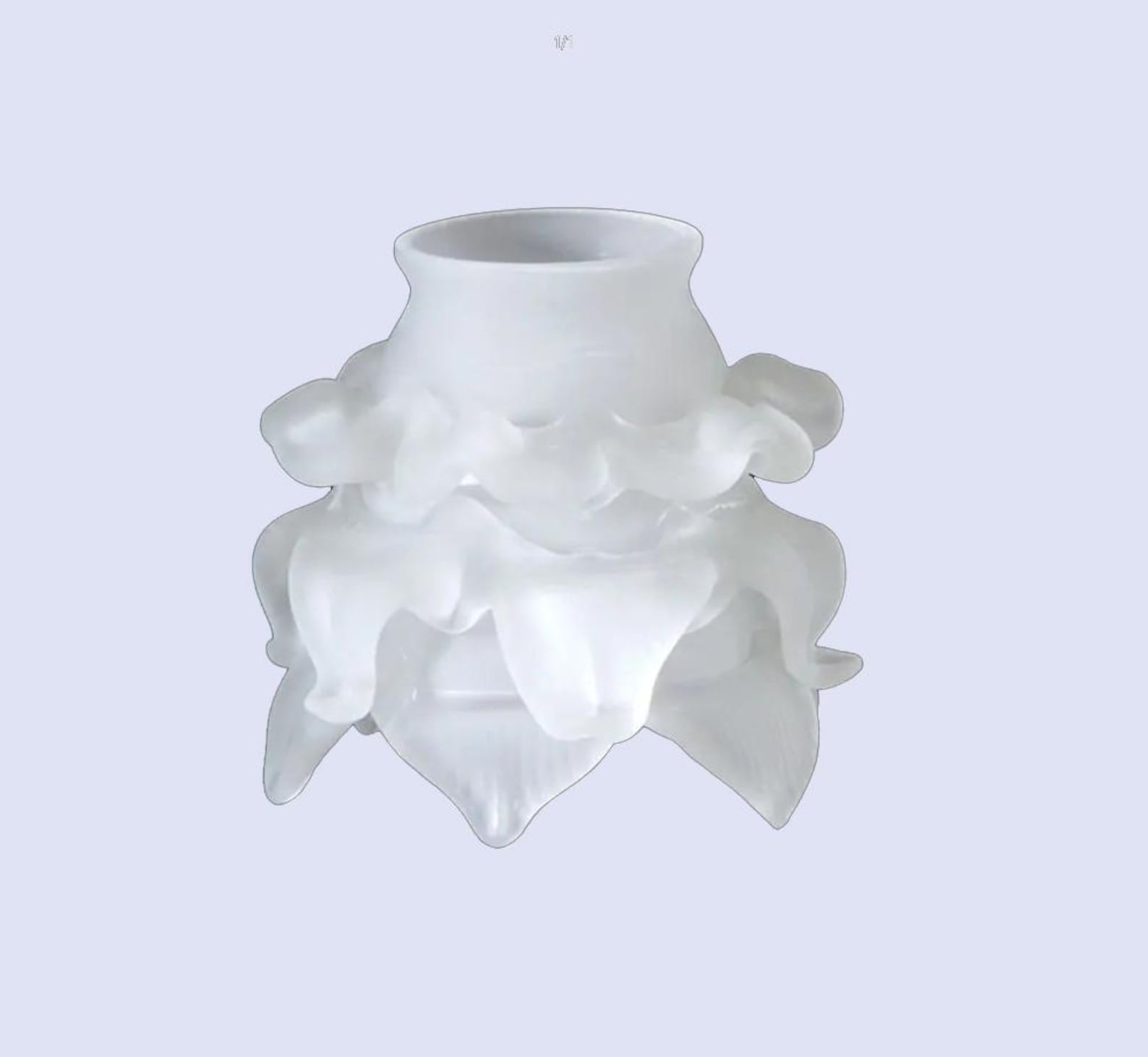 Clear Etched Satin Finish Glass Rose Petal Fixture Shade, 2-1/4 Inch ...