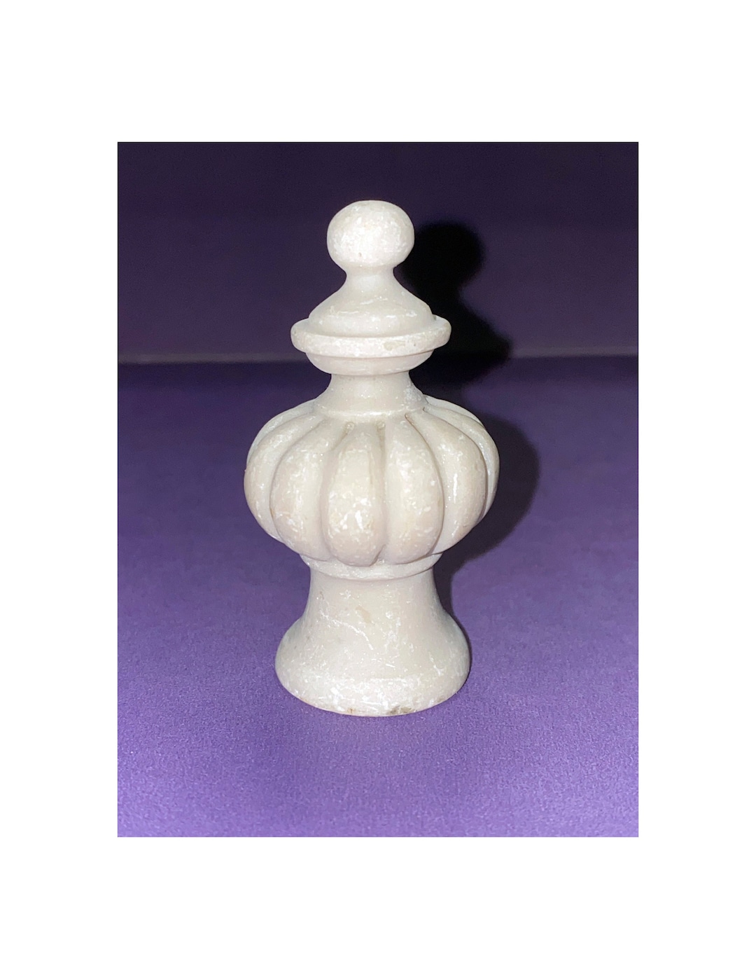 DIY LAMP FINIAL Resin 2-1/8" Tall off White Ornate Pyramid Style Lamp ...