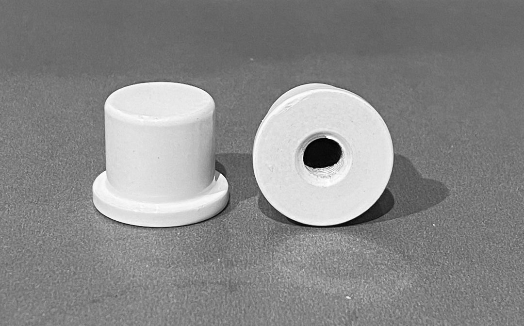 Pair of White Hat Finials, Toppers, Cast Metal, 5/8" Tall X 1" Dia ...
