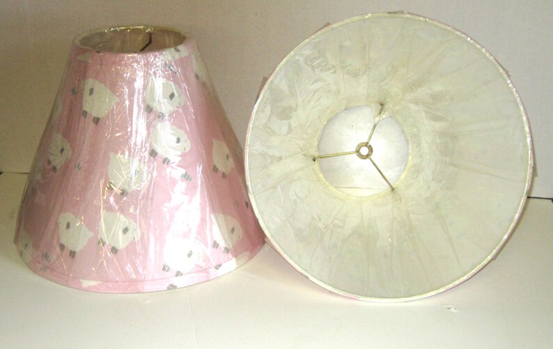 Hardback Table Lamp Shade Pink With Little Sheep Perfect for - Etsy