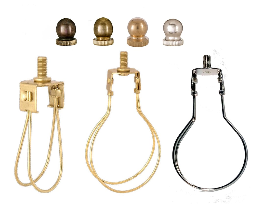 Lamp Shade Adapter (clips Onto Bulbs) No Harp Needed, Choice of Round ...