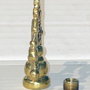 Solid Unfinished Cast Brass Fancy Loop Finial 2-3/8" Tall X 2-1/4" Wide ...