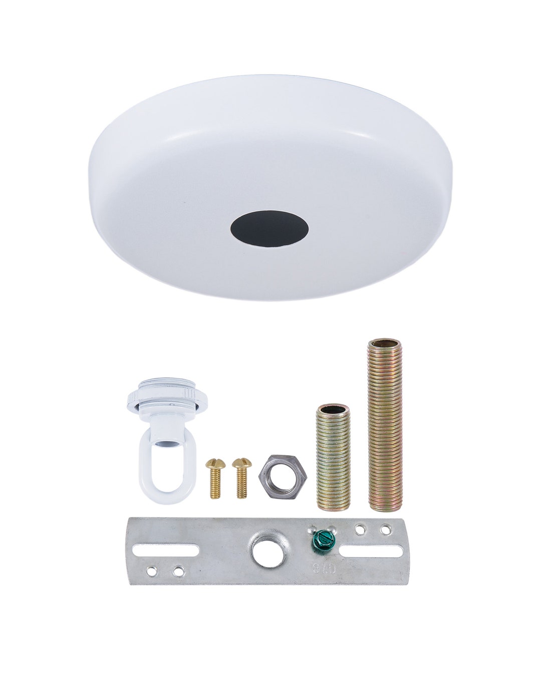 New DIY - Modern Satin White Ceiling Canopy, Matching Screw Collar Loop ...