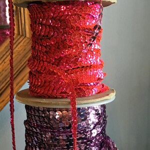 1 Yard of Single Strand Metallic Sequin Trim 1/4" Wide in Many Colors ...