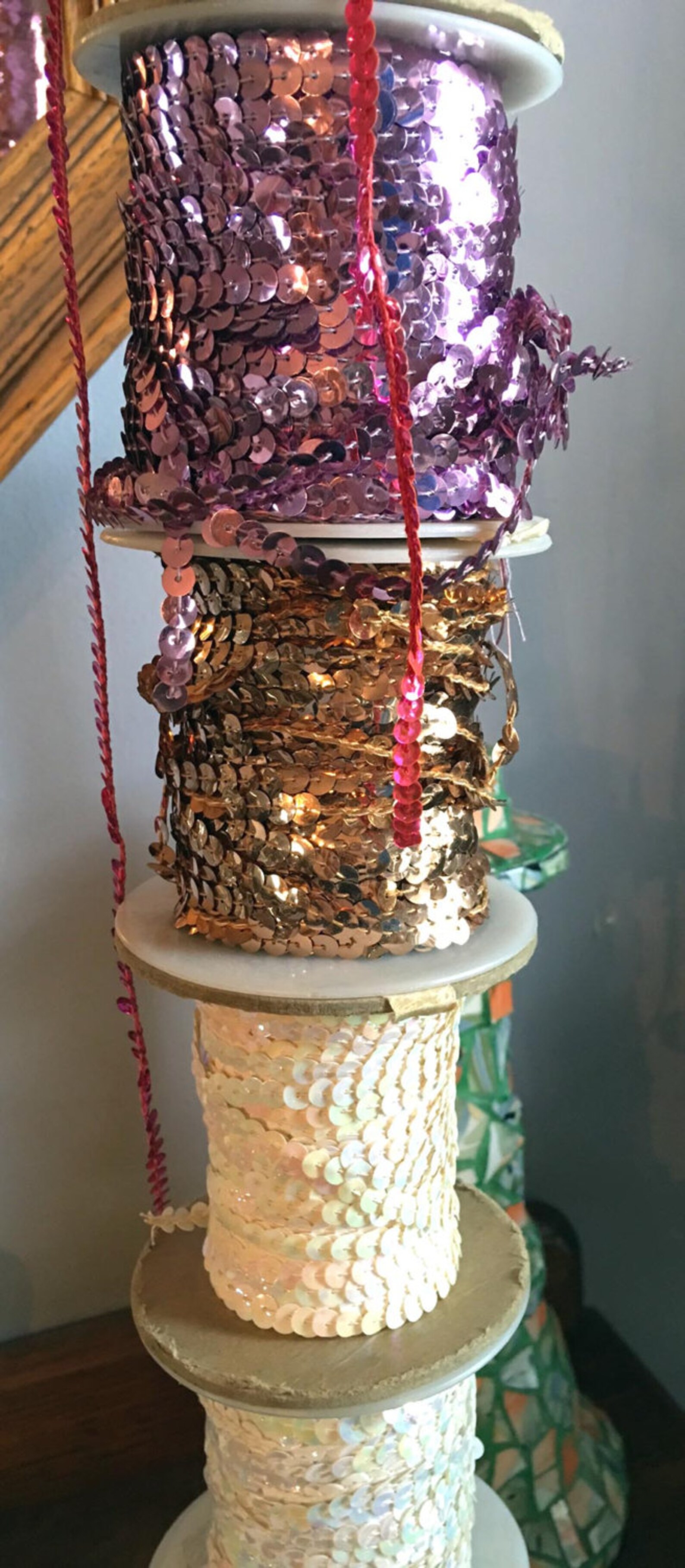 1 Yard of Single Strand Metallic Sequin Trim 1/4 Wide in | Etsy