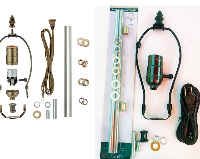 E27 DIY Bottle Lamp Kit (no.4) NO DRILLING Required, Screw Type Lamp ...