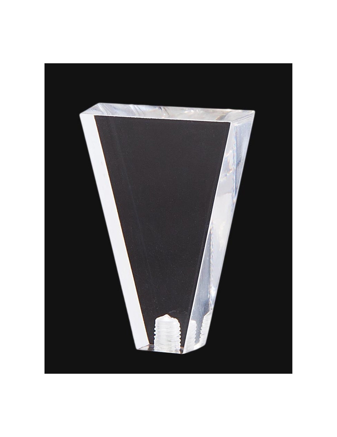 NEW: Mid Century Art Deco Clear Acrylic Triangle Lamp Finial 2-1/8 ...