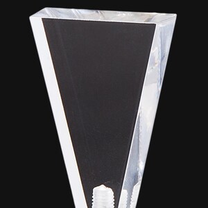 NEW: Mid Century Art Deco Clear Acrylic Triangle Lamp Finial 2-1/8 Tall ...