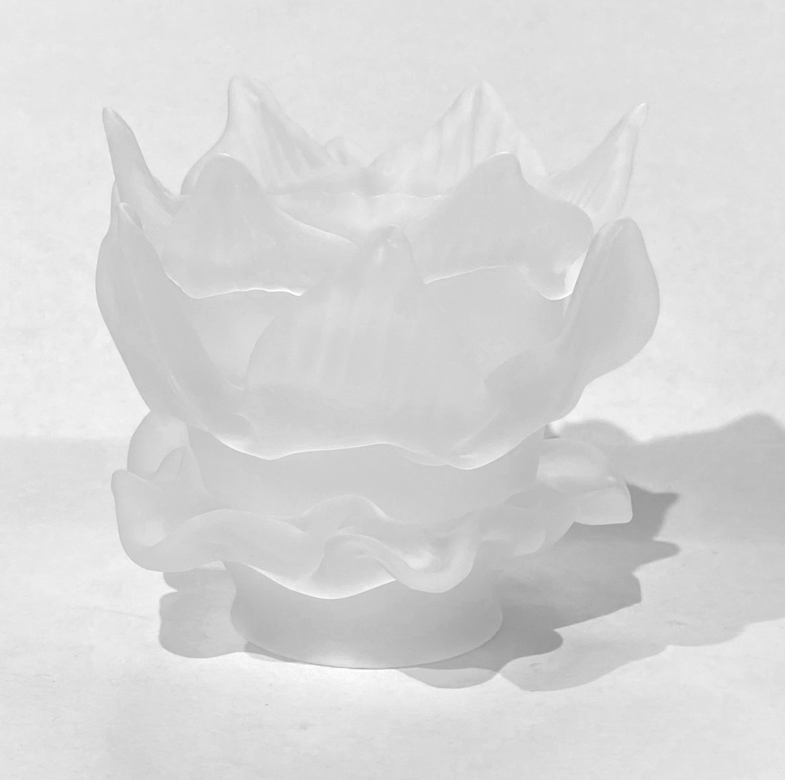 Clear Etched Satin Finish Glass Rose Petal Fixture Shade, 2-1/4 Inch ...