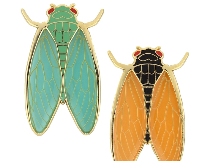 Cicada Enamel Pin, Bug Pin, Insect Pin, Beetle Enamel Pin, Goth Pin ...