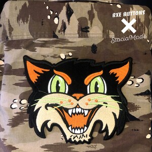 Halloween Cat (chenille Back Patch) - Etsy