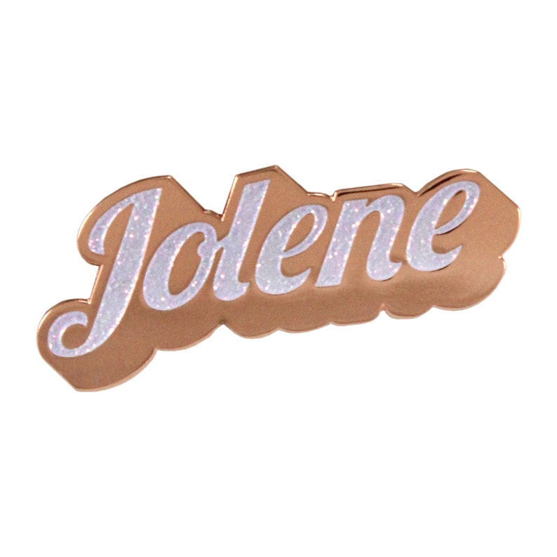 Jolene white or Blue enamel Pin - Etsy