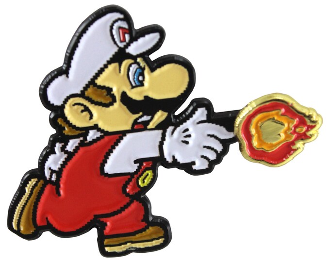 Fire Spinner Mario enamel Pin - Etsy