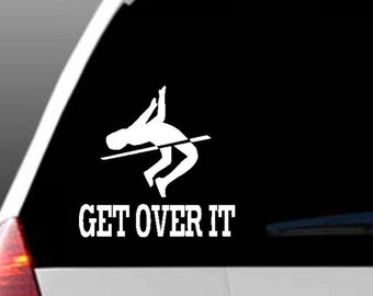 Get Over It Biking Car Window Decal - Etsy