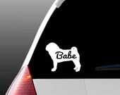 Personalized Pug Car Window Decal | Etsy