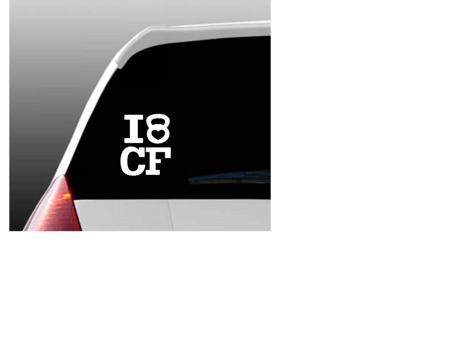 I Love CF Car Window Decal - Etsy