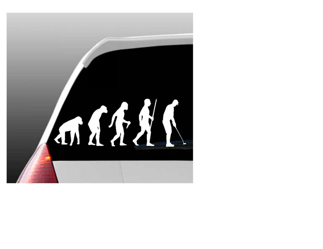 Evolution of a Golfer Car Window Decal - Etsy