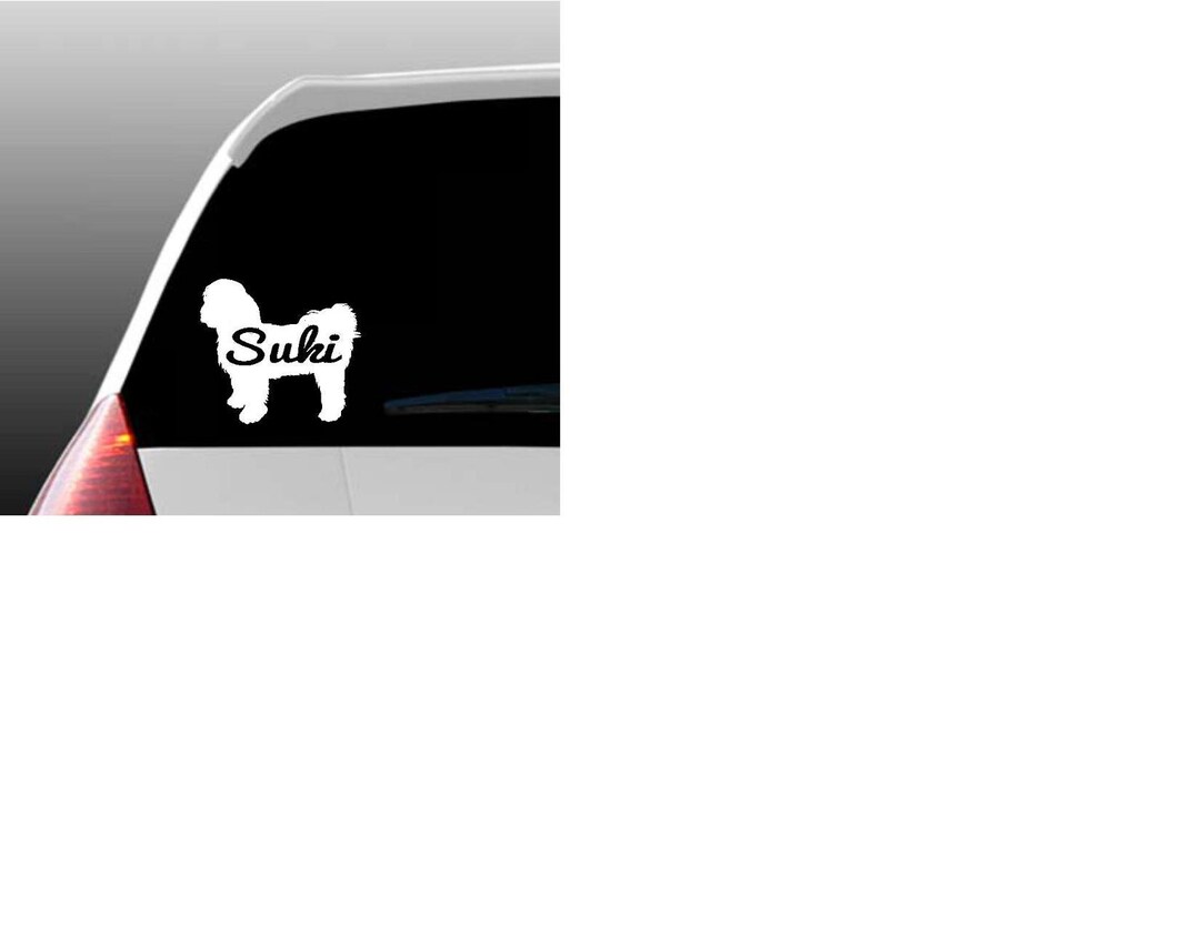 Personalized Shih Tzu Car Window Decal - Etsy