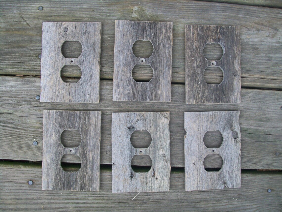 Weathered Wood Outlet Cover, Outlet Cover, Barn Wood, Drift Wood ...