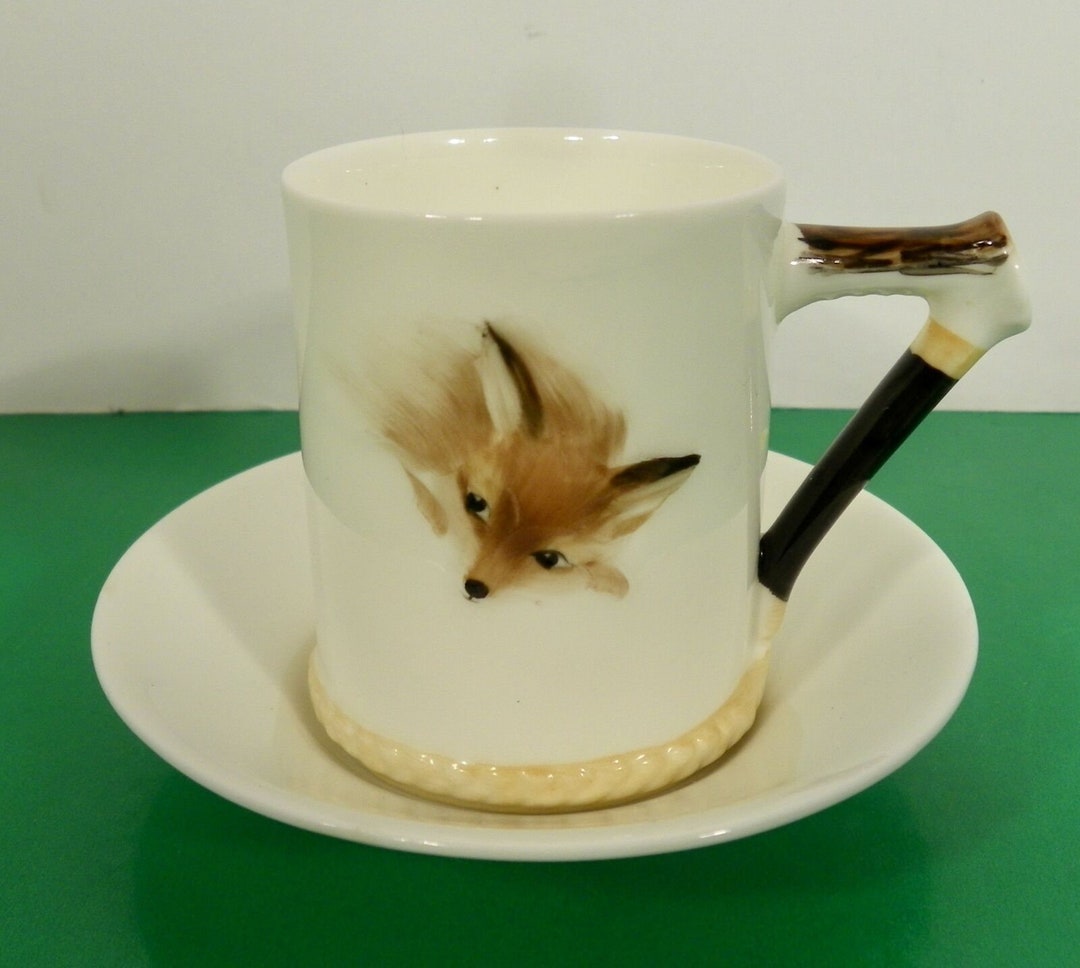 Royal Doulton REYNARD THE FOX Flat Demitasse Cup With White Saucer ...