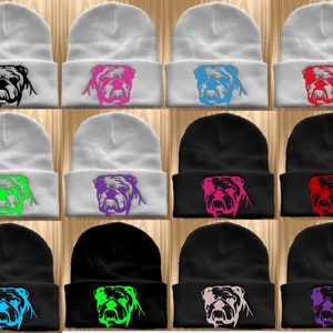 Knit Hat Only English Bulldog, Olde English Bulldogge Knit Hat - Etsy