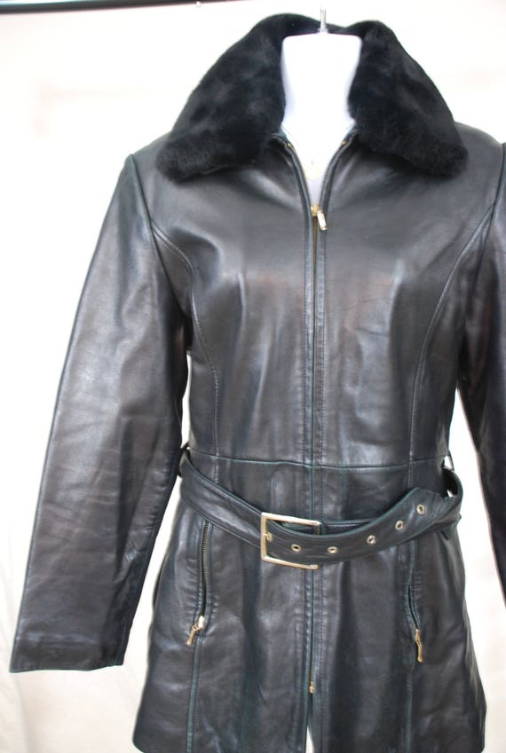 90s Danier Genuine Leather Coat | Vintage 1990's Wome… - Gem