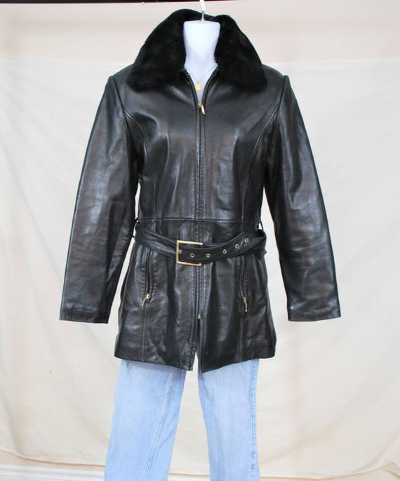 90s Danier Genuine Leather Coat | Vintage 1990's Wome… - Gem