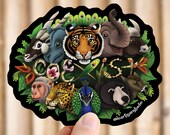 Wildlife Sticker Animal Sticker Nature Sticker Tiger Sticker | Etsy