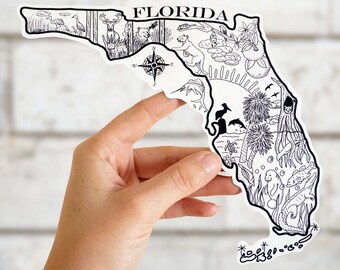 Florida State Decal - Etsy