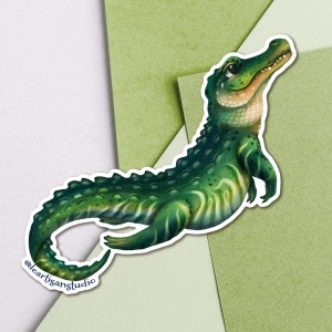 Cute Alligator Sticker Weatherproof Decal Wildlife Nature Sticker ...