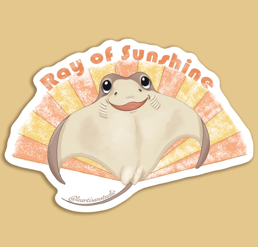 Sting Ray Sticker Animal Sticker Ray of Sunshine Waterproof - Etsy