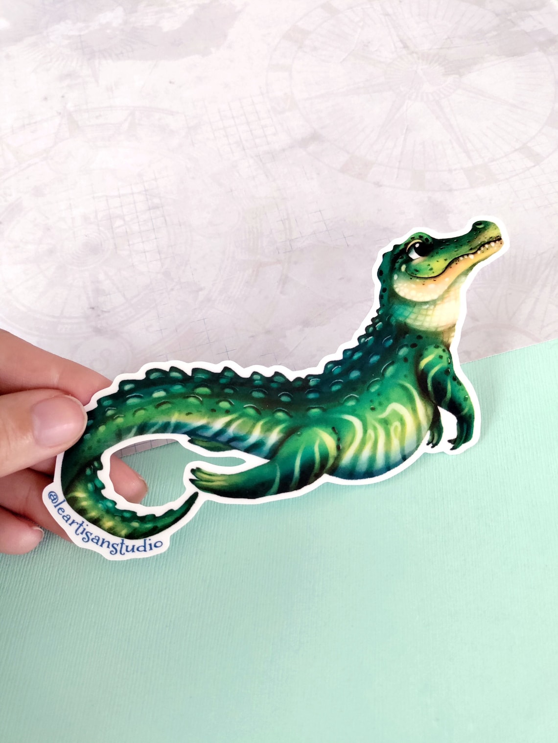 Cute Alligator Sticker Weatherproof Decal Wildlife Nature - Etsy