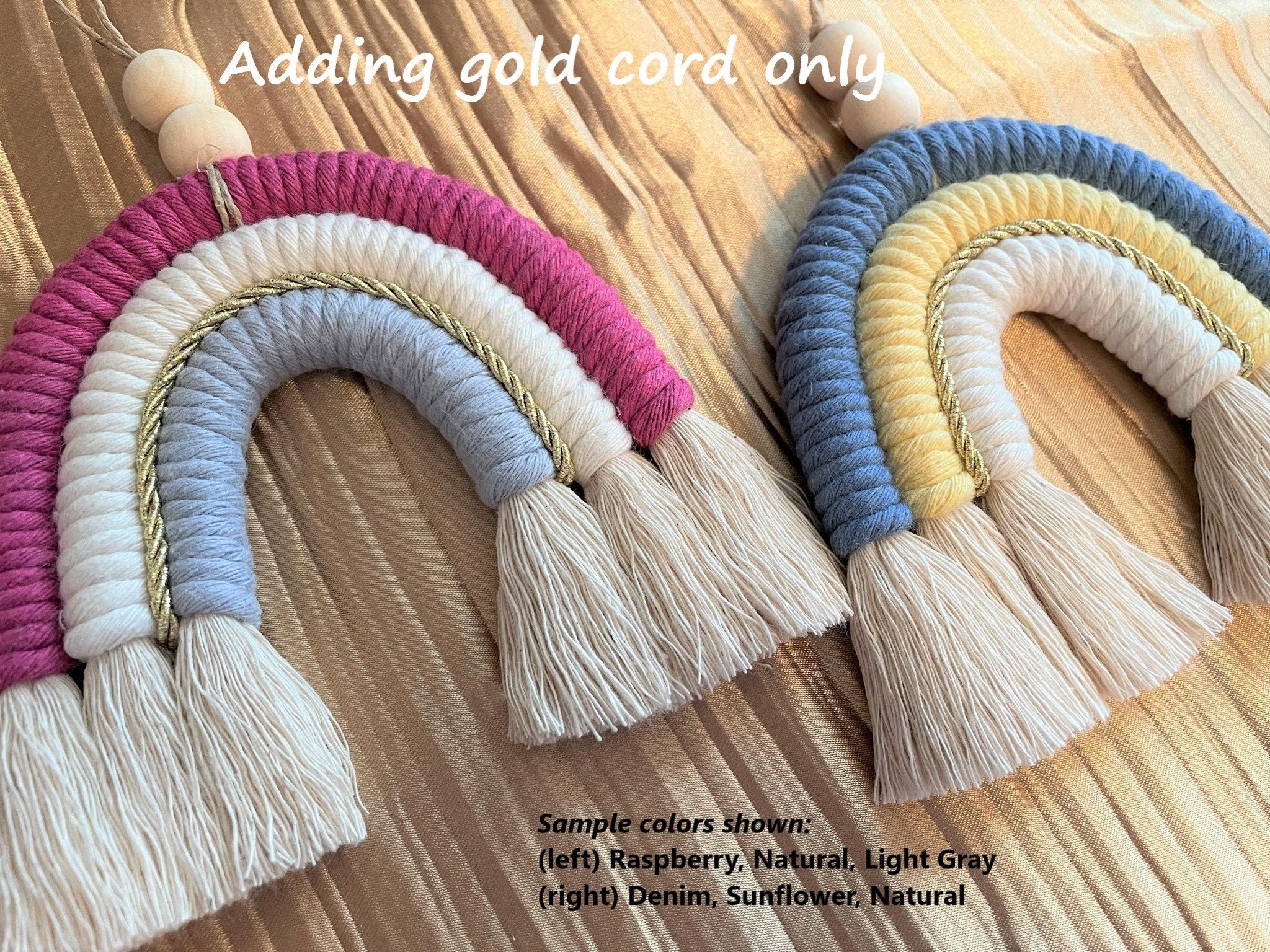 Macrame Rainbows CUSTOMIZABLE You Choose Colors, Embellishments - Etsy