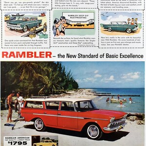1960 Nash Rambler Vintage Car Ad, Hawaii Nostalgia, Gift for Skin Diver ...