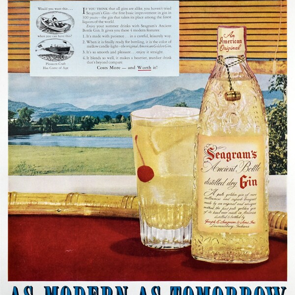 Vintage Alcohol Ad - Etsy