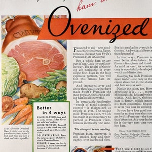 1932 Swift Meats Ad - Retro Kitchen Decor - Meat Market Deli Wall Decor ...