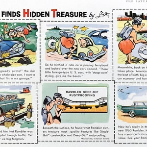 1960 Nash Rambler Vintage Car Ad, Hawaii Nostalgia, Gift for Skin Diver ...