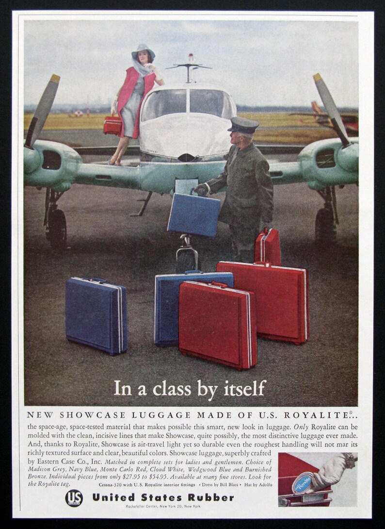 1963 US Royalite Showcase Luggage Ad United States Rubber - Etsy