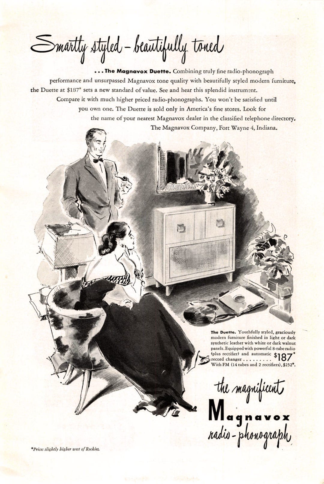 1947 Magnavox Ads, Duette Radio Phonograph, Music Lover Gift, Music ...