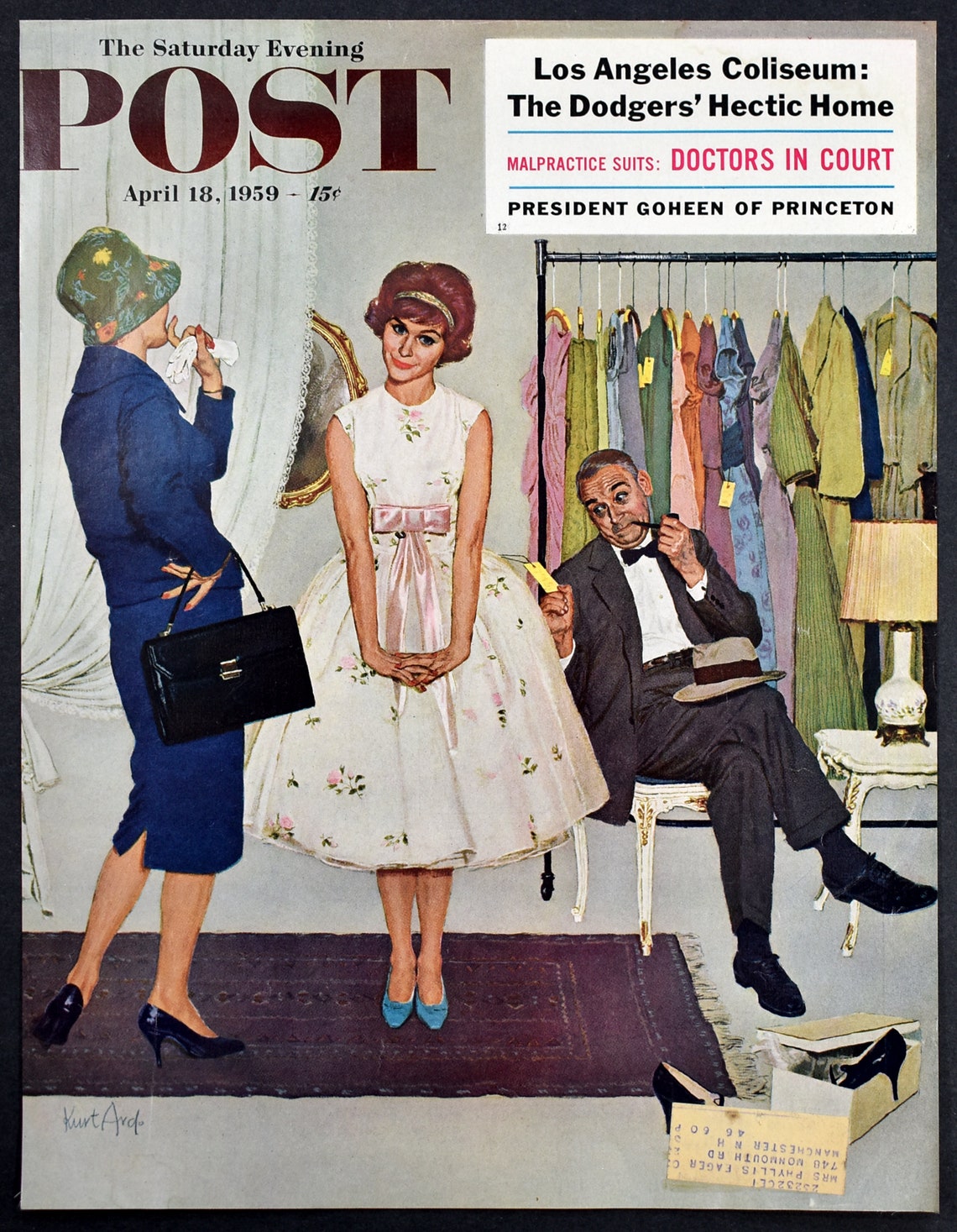 1959 First Prom Dress Saturday Evening Post Cover Vintage - Etsy