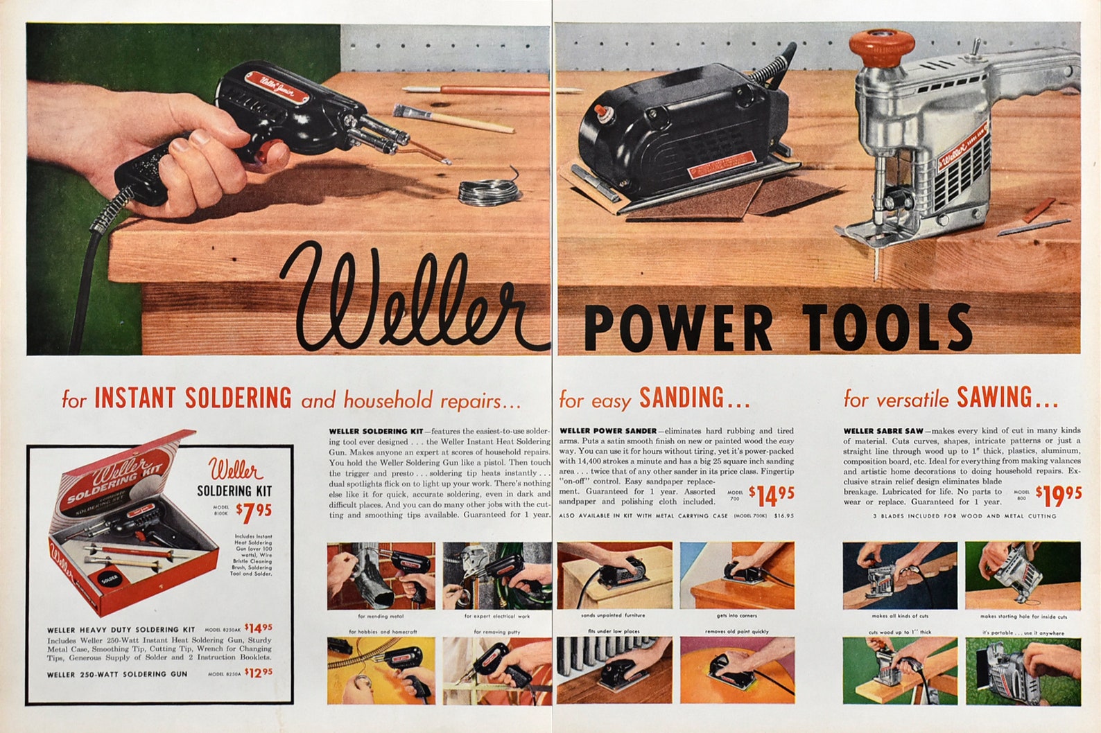 1957 Weller Power Tools Ad 1950s Workshop Decor Gift for | Etsy