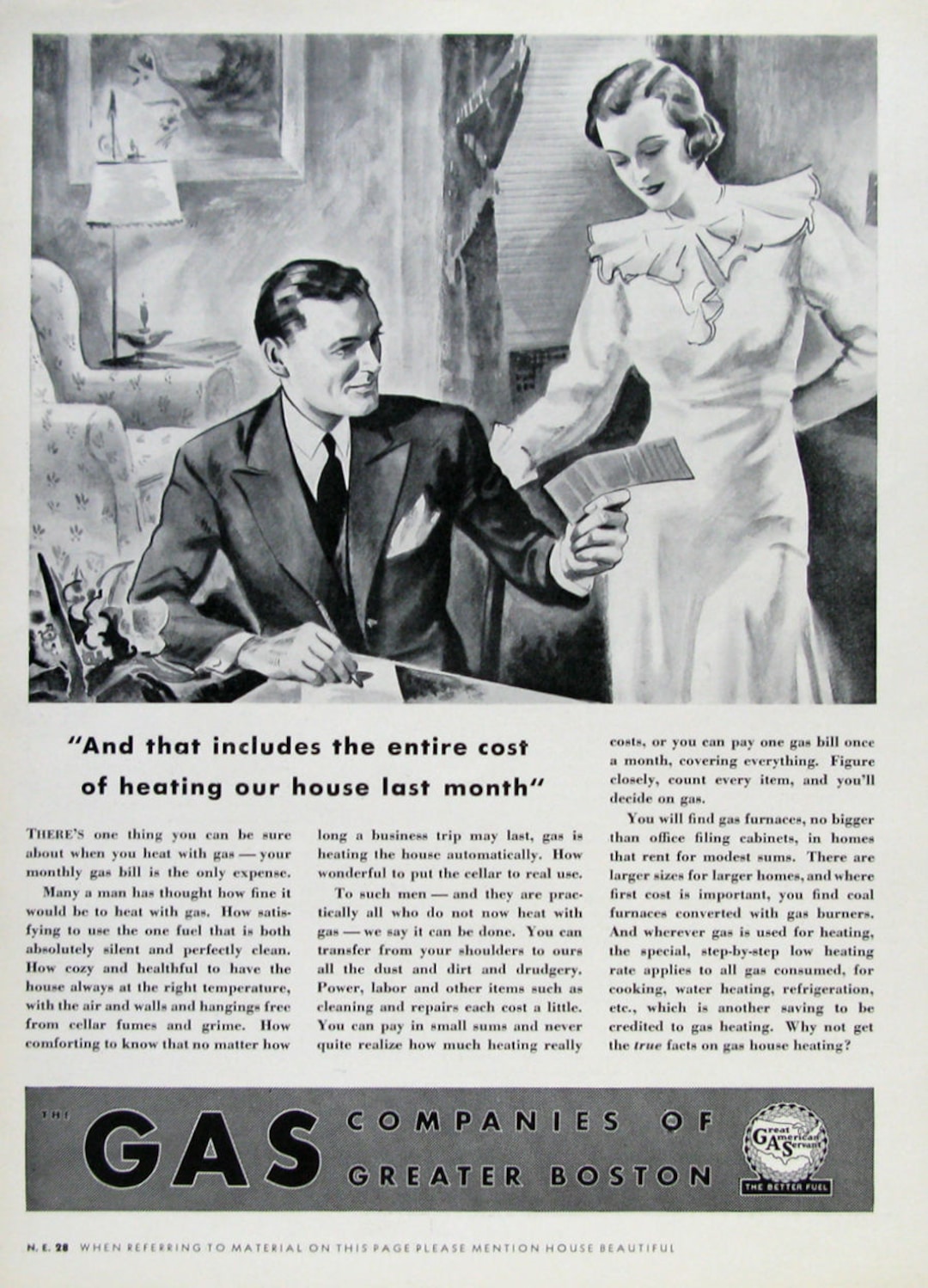 1933 Gas Ad, 1930's Couple, Vintage Ads, 1930s Americana Wall Art - Etsy
