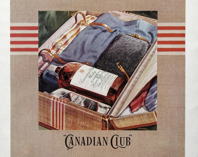 1934 Canadian Club Whiskey Ad London Dry Gin Distilled - Etsy