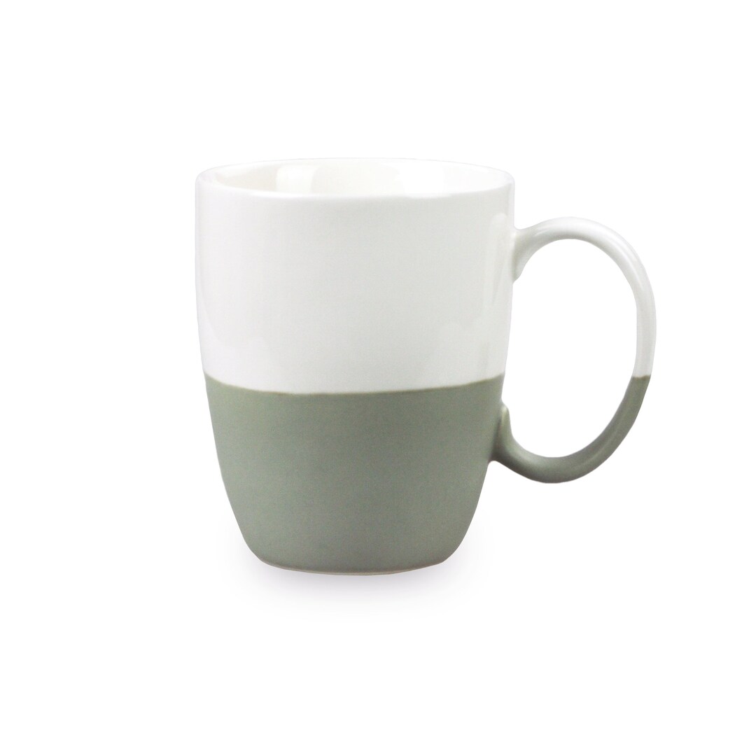 Porcelain Colorblock Mug Gray - Etsy