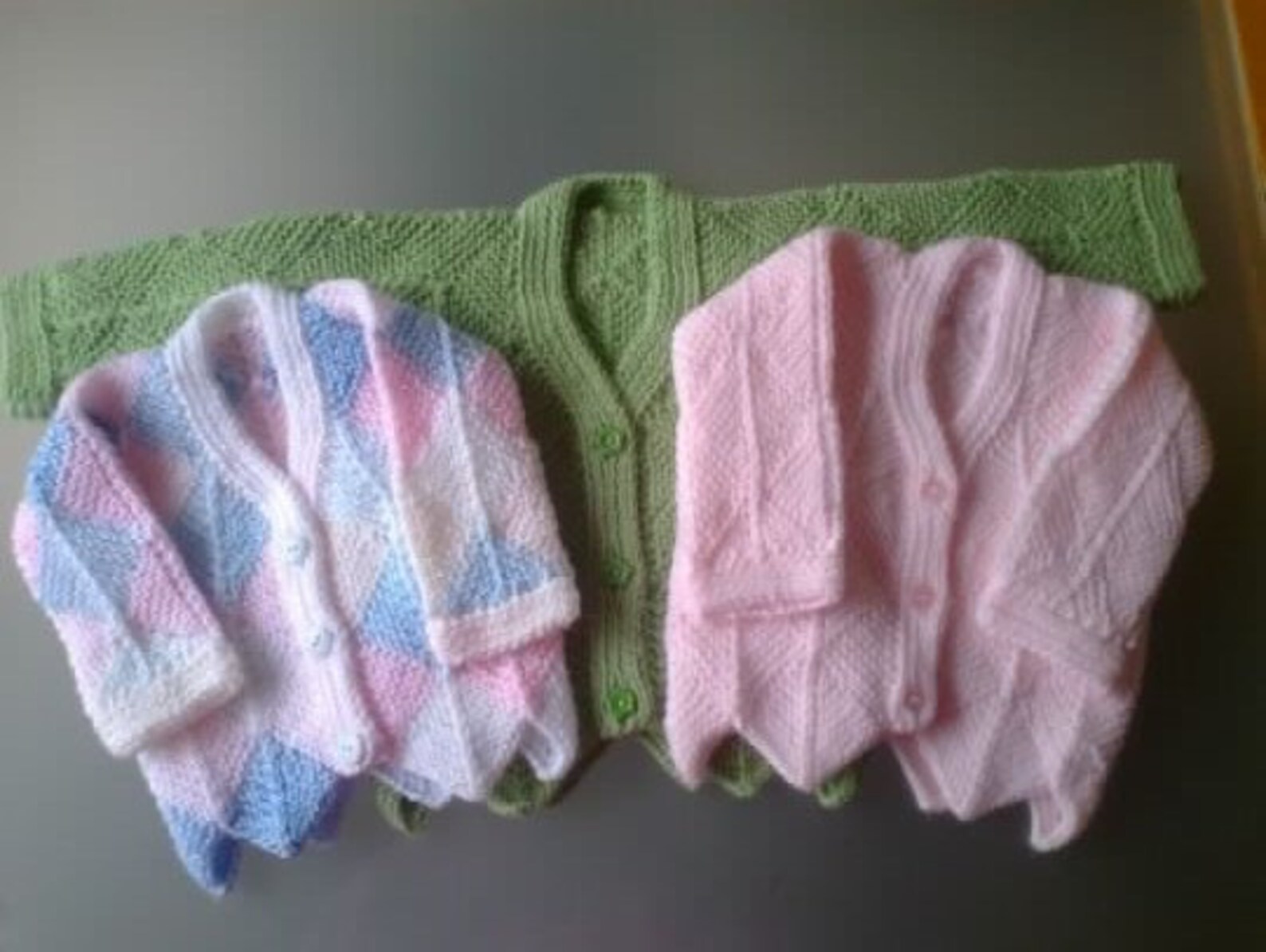 Baby Knitting Pattern - Diamond Baby Cardigan/jacket and Hat - Etsy