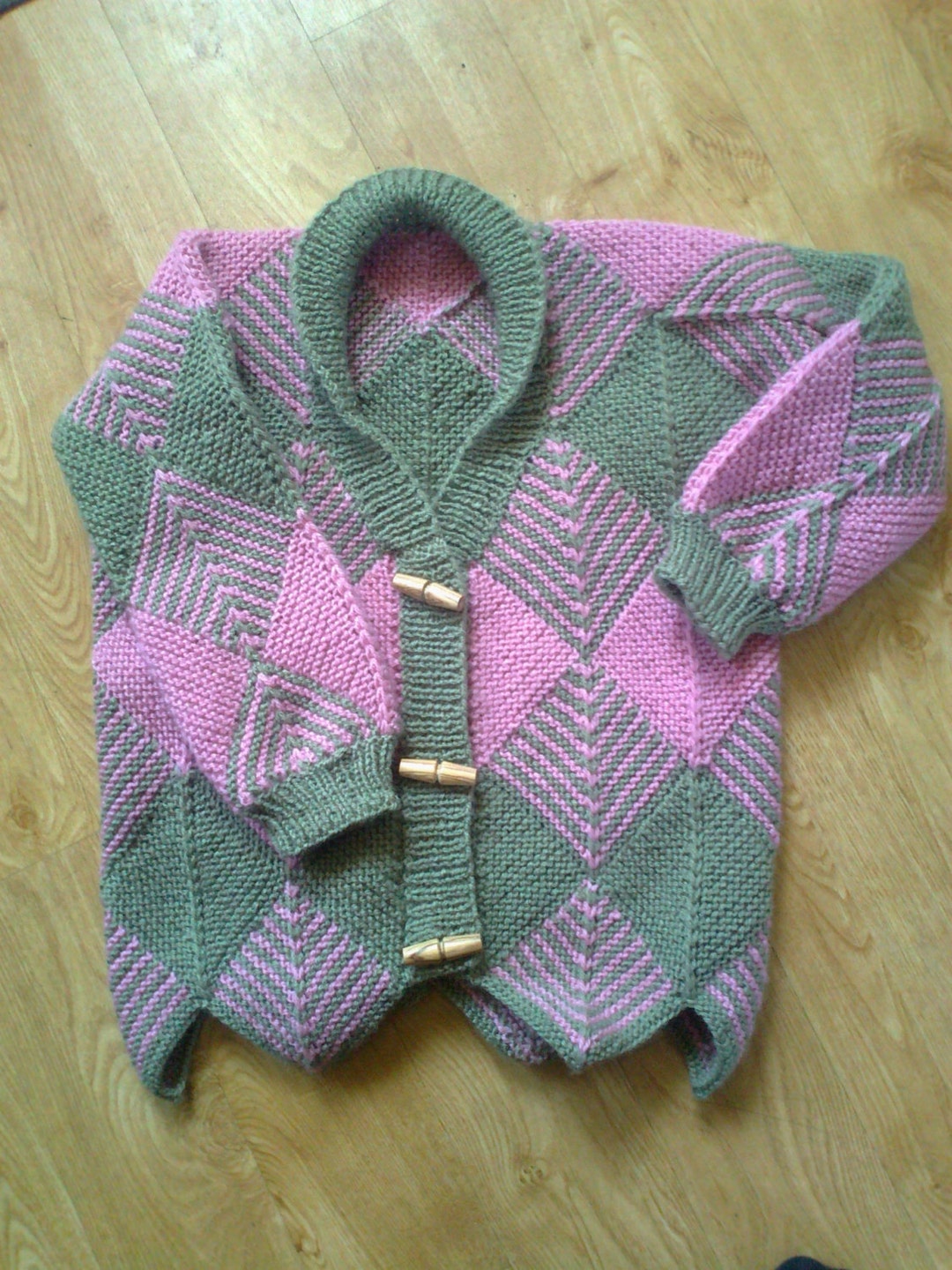 Knitting Pattern - Child's Knitted Diamond Cardigan - Etsy