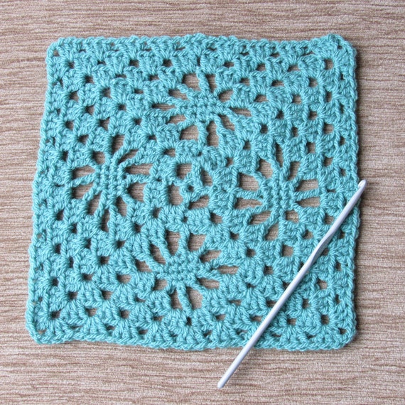 Granny's Spiders Crocheted Square Pattern | Etsy