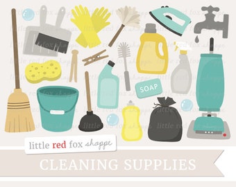 Cleaning Clipart Cleaning Supplies Clip Art Vacuum Cleaner | Etsy