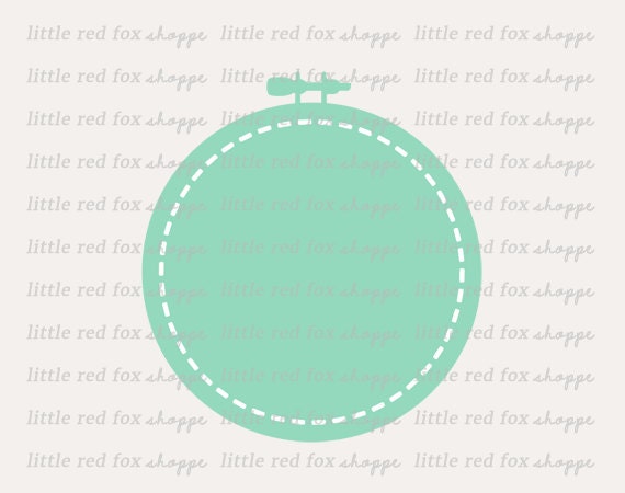 Embroidery Hoop Clipart Stitched Circle Clip Art Sewing Art - Etsy